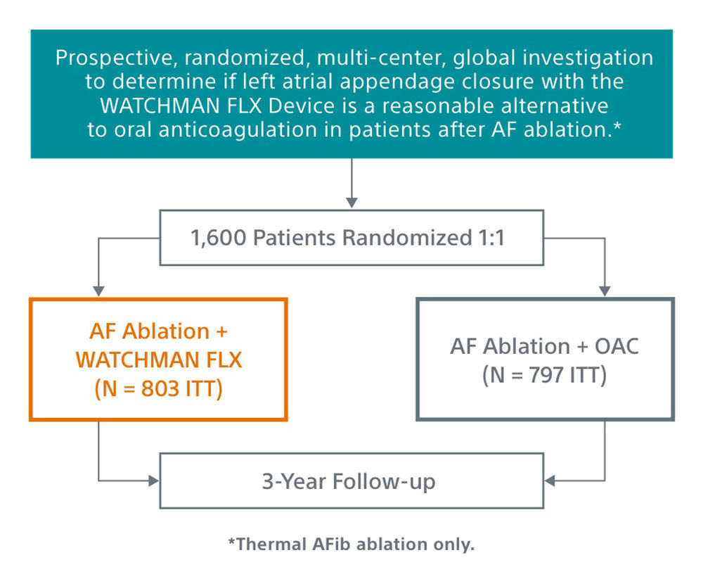 OPTION Randomized Clinical Trial comparing WATCHMAN to OAC