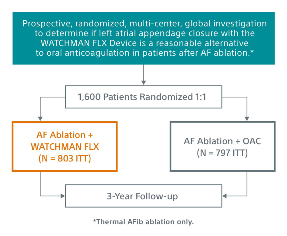 OPTION Randomized Clinical Trial comparing WATCHMAN to OAC